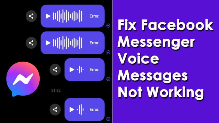 [10 Ways] Fix Facebook Messenger Voice Messages Not Working
